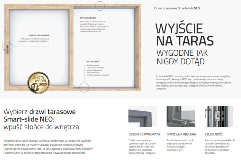Okno Przesuwne 2100 x 2100 Smart Slide HST Trzyszybowe > Monolit